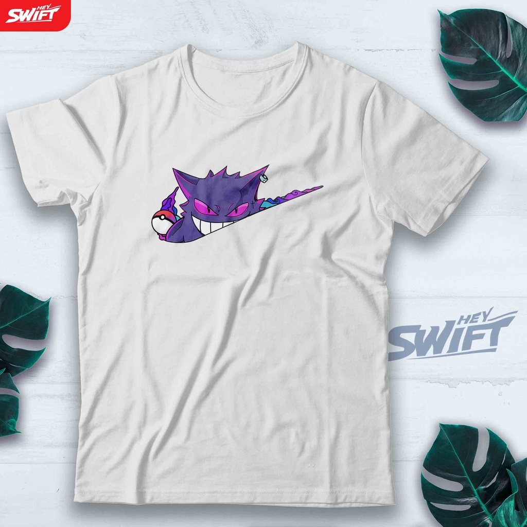 Jual KAOS SWOOSH POKEMON GENGAR GHOST NIKE TSHIRT BAJU DISTRO | Shopee ...
