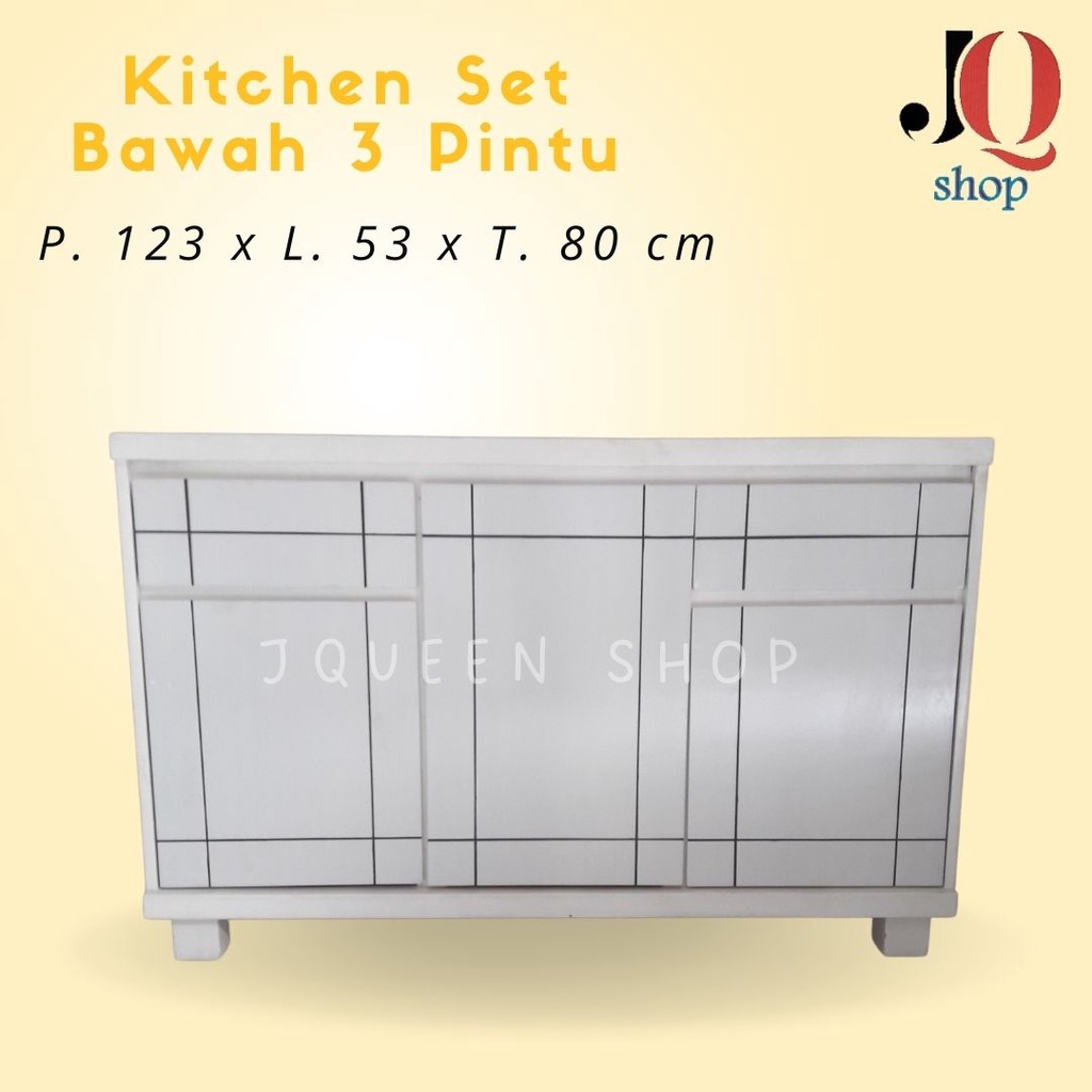 Jual Kitchen Set - Meja Dapur Kayu Bloktik Finishing Cat Duco 3 Pintu ...