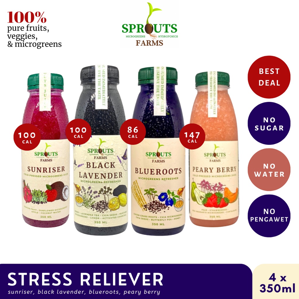 Jual Sprouts Farms STRESS RELIEVER (Cold-Pressed Jus Bundle) | Shopee ...