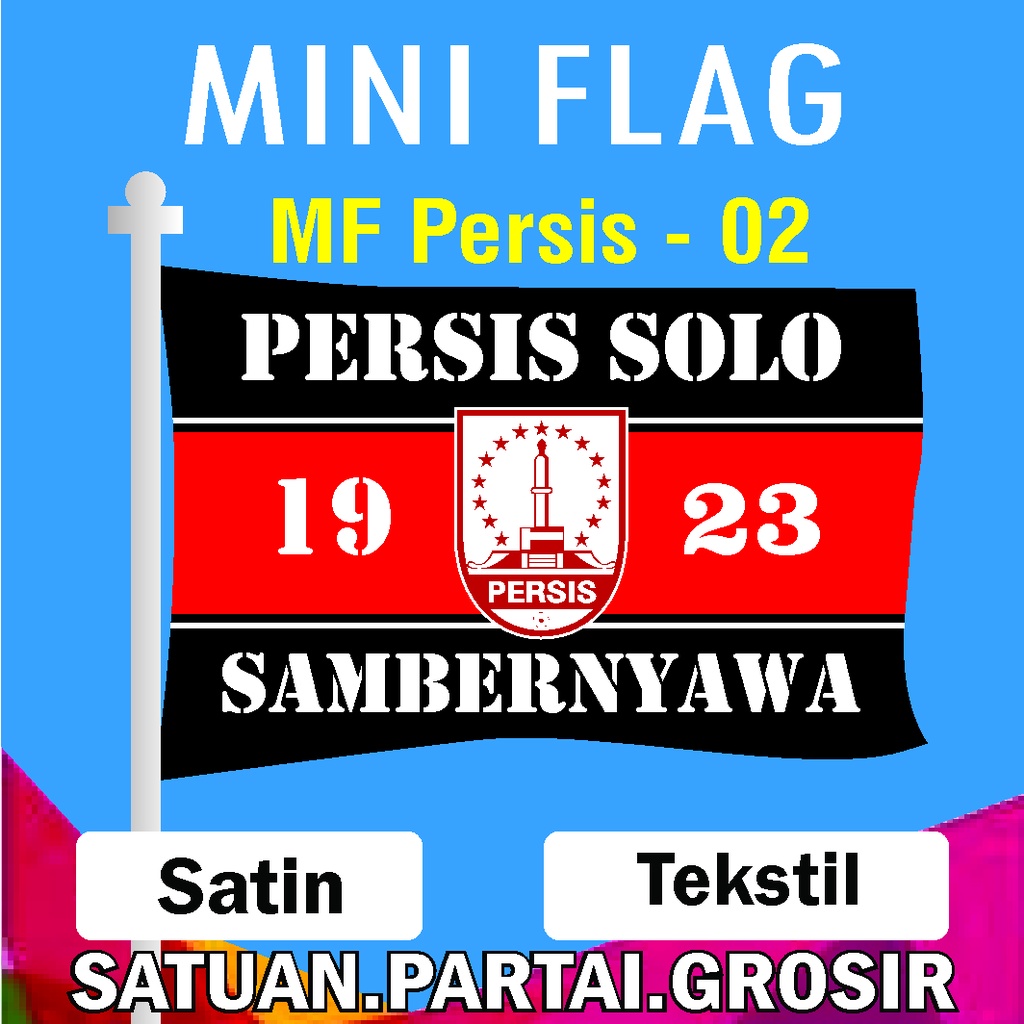 Jual Sablon Bendera Printing Custom Motif PERSIS / Mini Flag Printing ... Jual Sablon Bendera Printing Custom Motif PERSIS / Mini Flag Printing ...