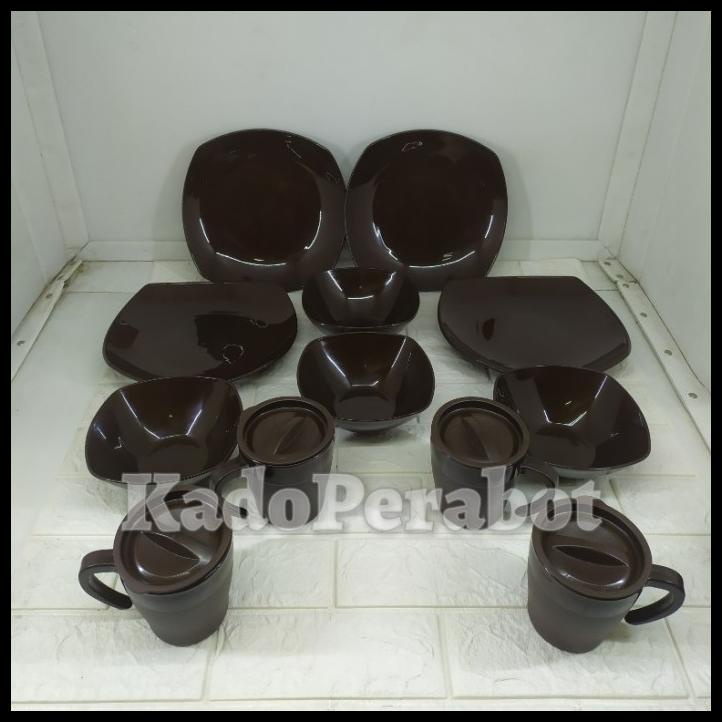 Jual Piring Set Lengkap Murah - Piring Tableware Set Hoya Plast Segi 12 ...