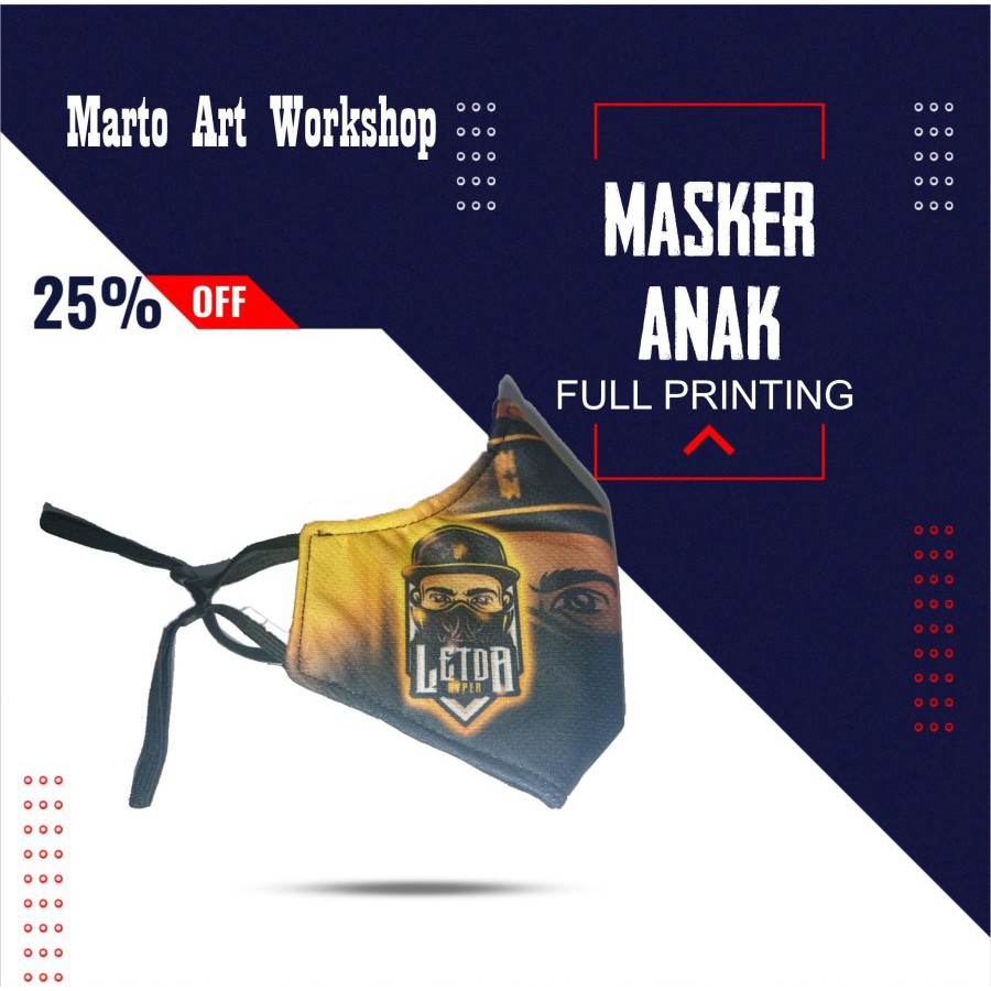 Jual Masker Anak 3 Lapis Motif Letda Hyper Free Fire | Shopee Indonesia