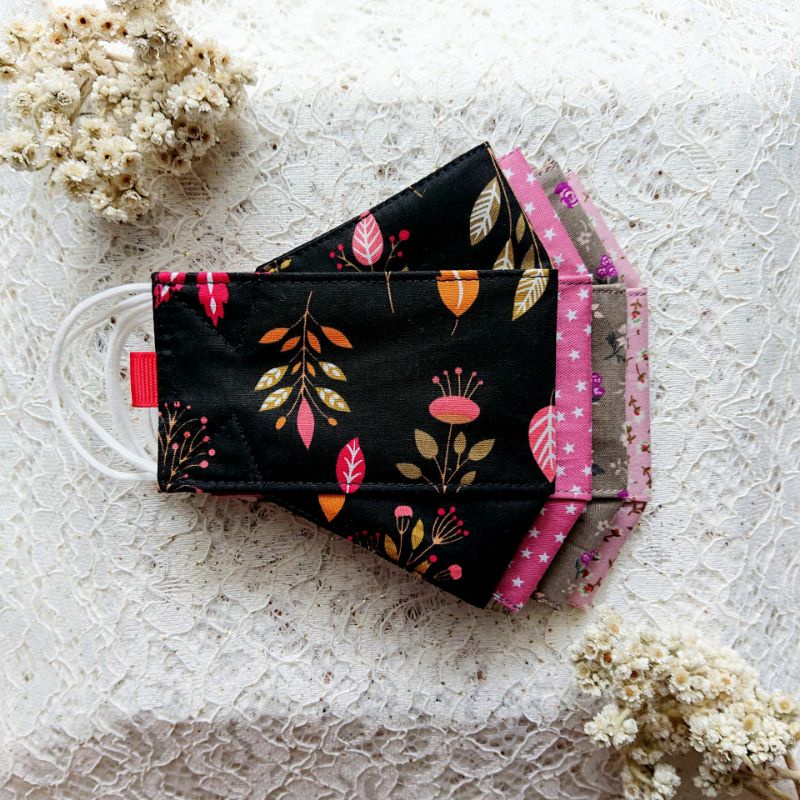 Jual Masker kain 3D dewasa / Masker kain 3D motif / Masker kain 3 ply ...