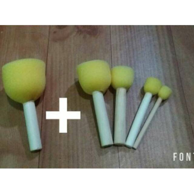 Jual Spouncer Sponge Set 5 Pcs /Kuas Spons Lukis Graffiti 5 Ukuran ...