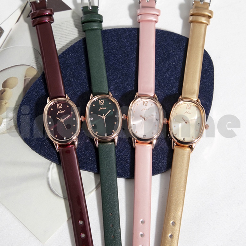 Jual Jam Tangan Wanita Analog Klasik Dan Elegan Strap Pu Fashion ...