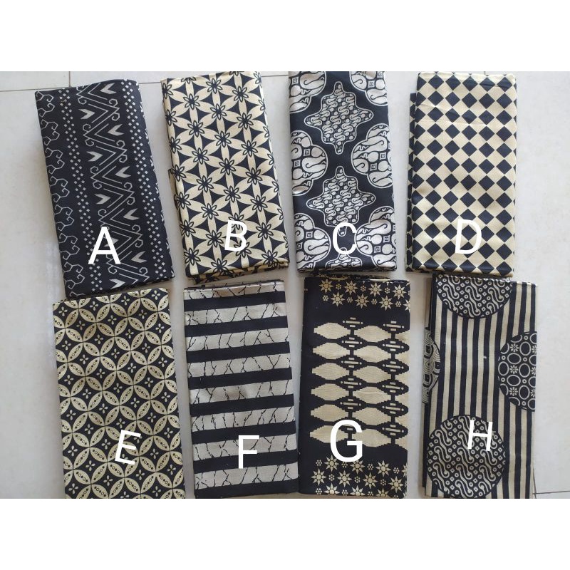 Jual Cf kain batik monochrome KREM HITAM batik printing garutan murah ...