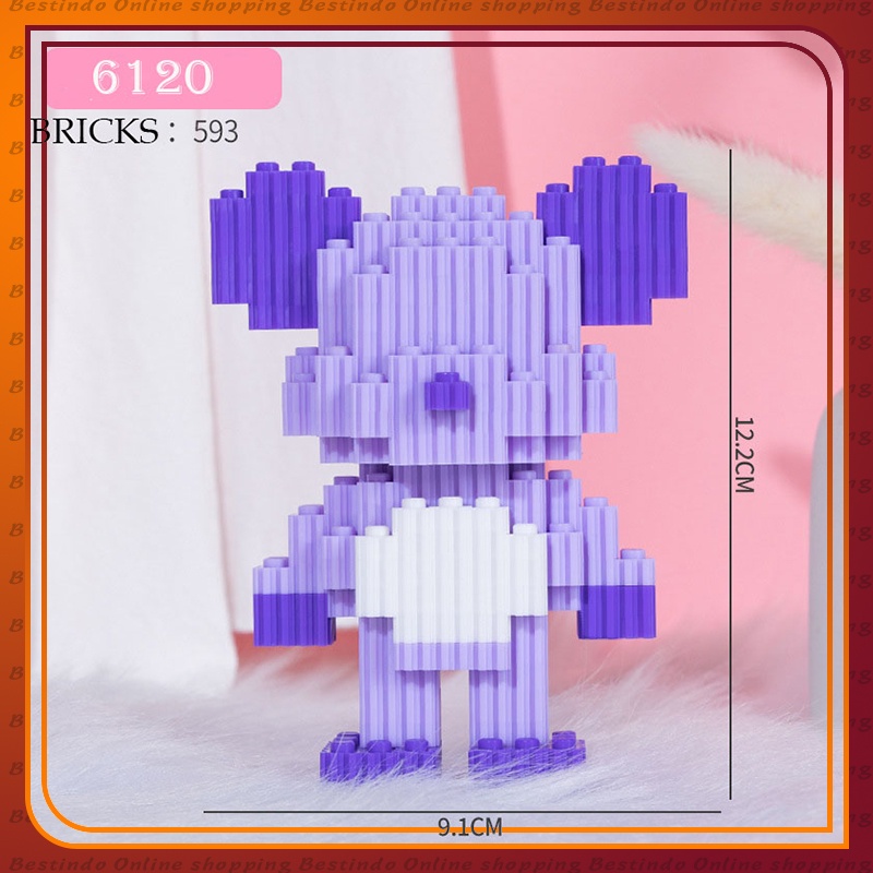 Jual Nano Block Mini Bearbrick Figure | Violent Bear | Bricks education ...