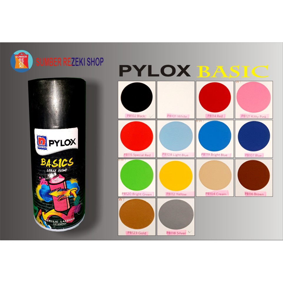 Jual Cat Semprot Pylox Basic Nippon Paint 300 cc Besi Plastik Kayu | Shopee Indonesia