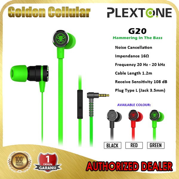 Jual Plextone G20 Jack / G20 Type C In ear Gaming Earphone Headset ...