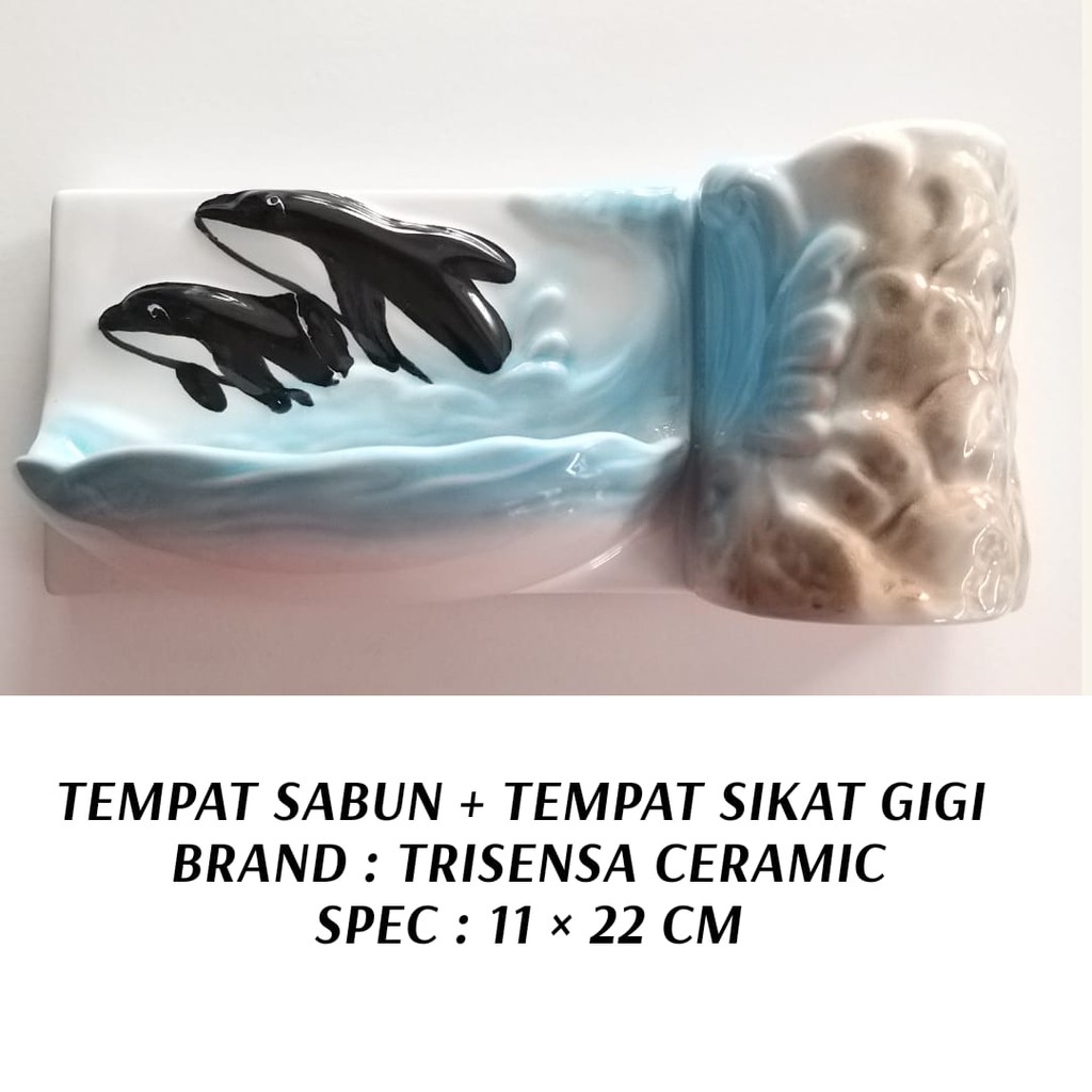 Jual TEMPAT SABUN, TEMPAT ODOL TRISENSA KERAMIK MOTIF LUMBA LUMBA ...