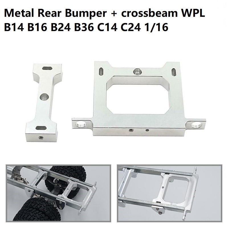 Jual Metal Rear Bumper + crossbeam WPL B14 B16 B24 B36 C14 C24 1/16 Rc ...