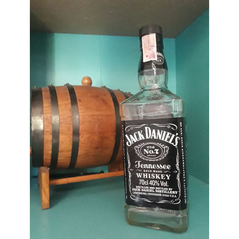 Jual Botol kosong bekas miras Whisky Jack Daniels No.7 import unik | Shopee Indonesia