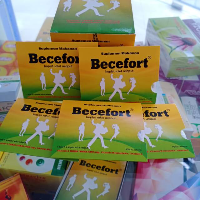 Jual Becefort multivitamin/ Vitamin 500mg / Vitamin E - 1 strip (isi 4 ...
