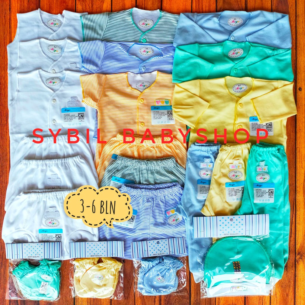 Jual Paket Lengkap Baju Bayi NB Miyo Mix Putih Salur Warna 0-6 Bln Isi ... Jual Paket Lengkap Baju Bayi NB Miyo Mix Putih Salur Warna 0-6 Bln Isi ...
