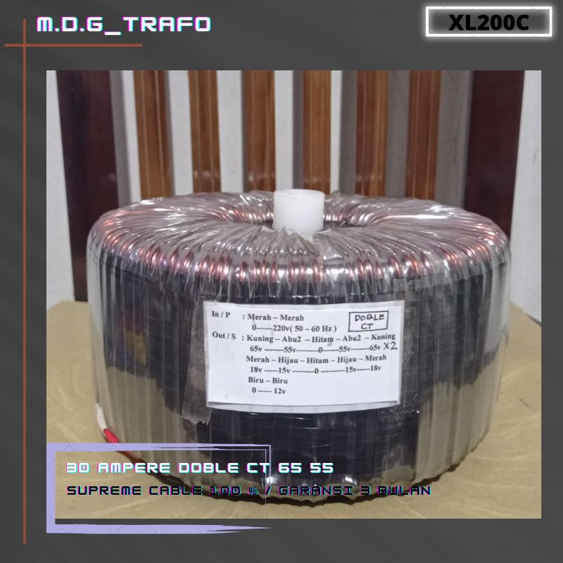 Jual trafo toroid donat 30A Doble CT 65v - 55v | Shopee Indonesia