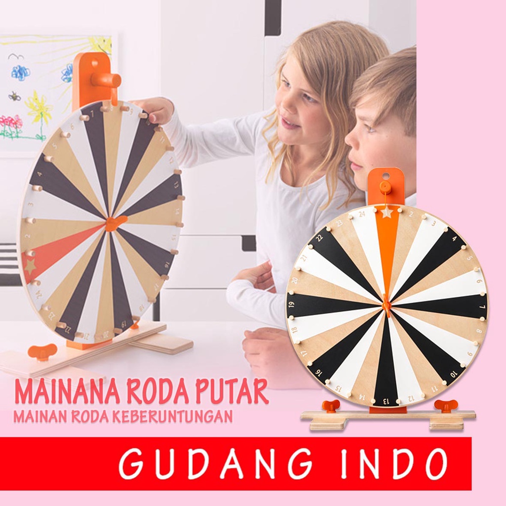 Jual Mainan roda keberuntungan / mainan edukasi / spin wheel of fortune ...