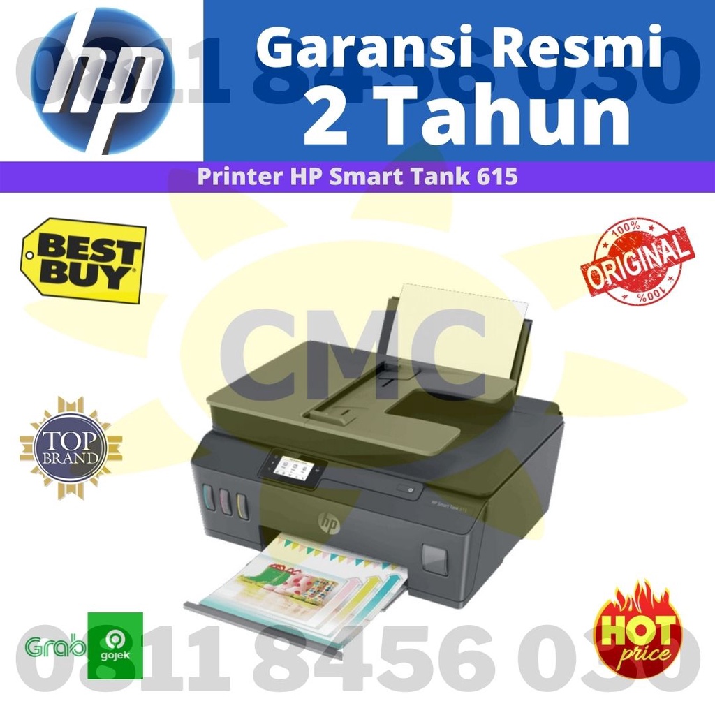 Jual Printer HP Smart tank 615 ink tank print scan copy A4 fax ADF ...