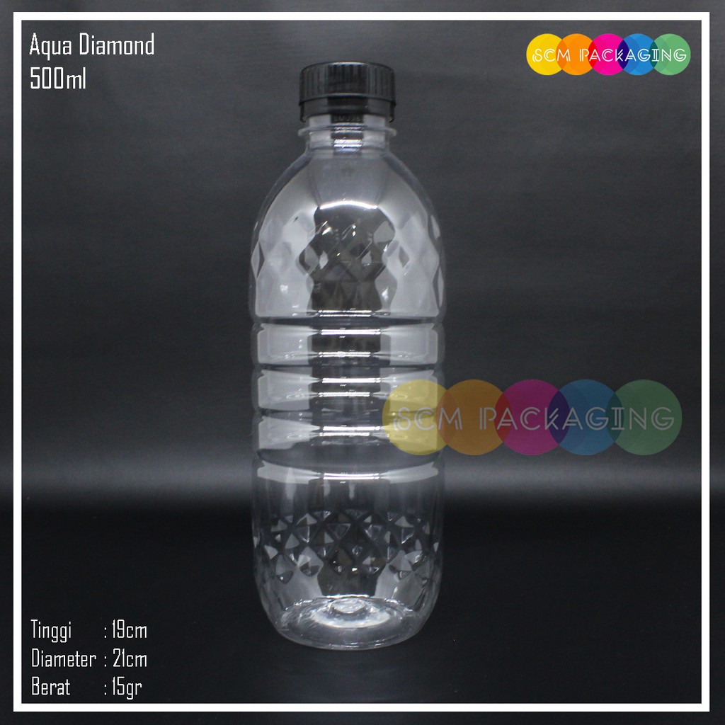 Jual Botol plastik aqua diamond 500ml kemasan minuman kopi susu madu ...