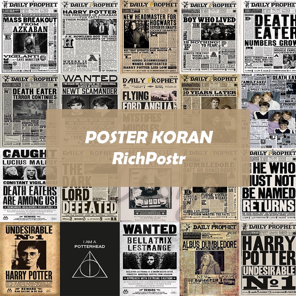 Jual POSTER Aesthetic - POSTER DINDING KORAN Newspaper Dekorasi Hiasan ...