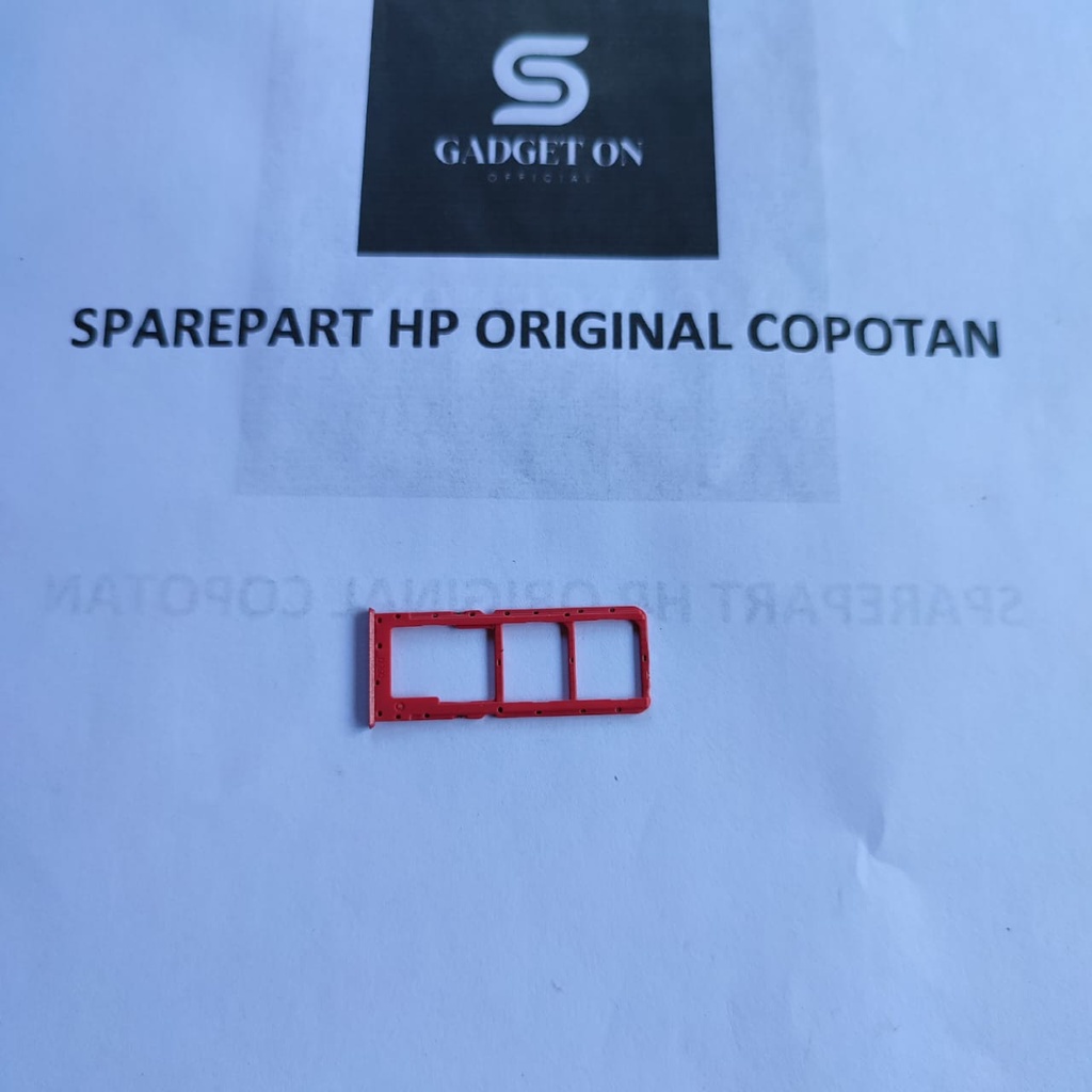 Jual SIM TRAY OPPO A3S WARNA MERAH ORIGINAL COPOTAN | Shopee Indonesia