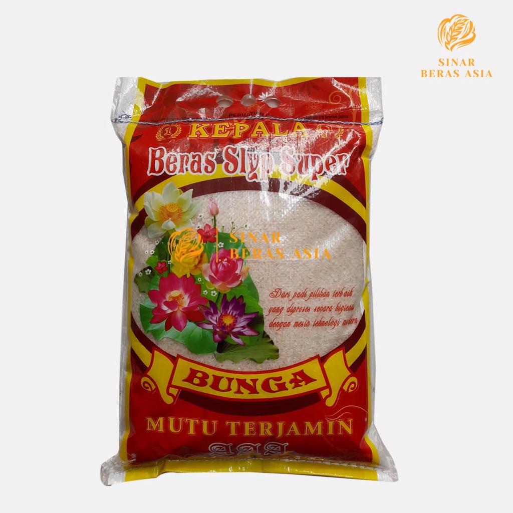 Jual Beras Kepala Slyp Super Bunga Premium 5 Kg | Shopee Indonesia