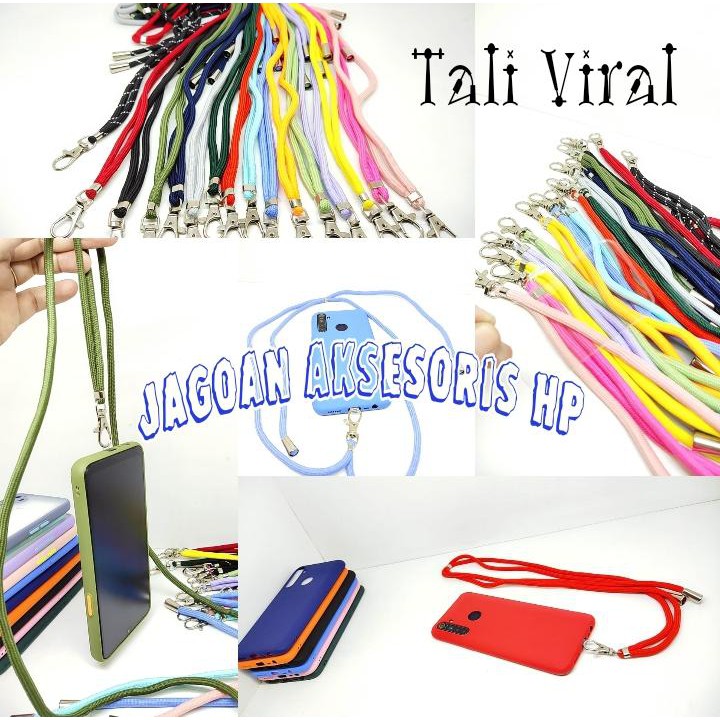 Jual Tali VIRAL Tali Casing Handphone WarnaWarni Strap Tali Gantungan ...