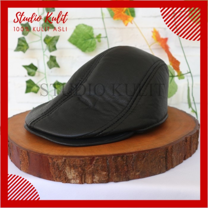 Jual Topi Kulit Asli Topi Pet Topi Mafia Topi detektif topi Newsboy ...