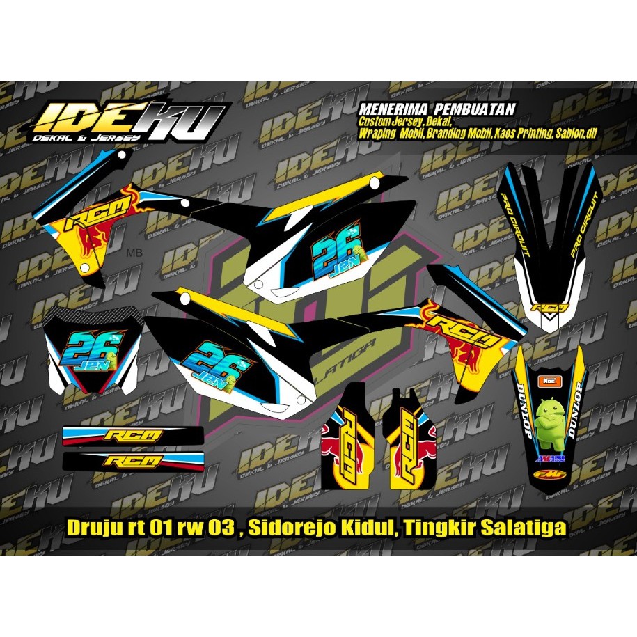 Jual Sticker Variasi Decal Custom CRF 250 GLOSI PESANAN AGAN EDI ...