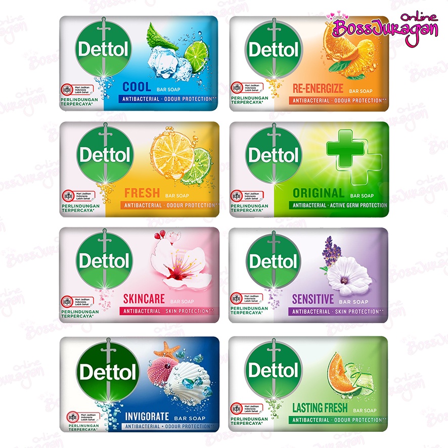 Jual (BOSS) (100gr) DETTOL Sabun Mandi Batang / Bar Soap 100 gram ...