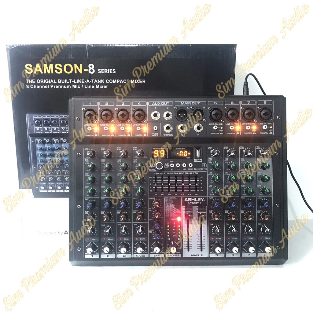 Jual Mixer Audio Ashley Samson 8 Series Original 8Channel Usb Bluetooth ...
