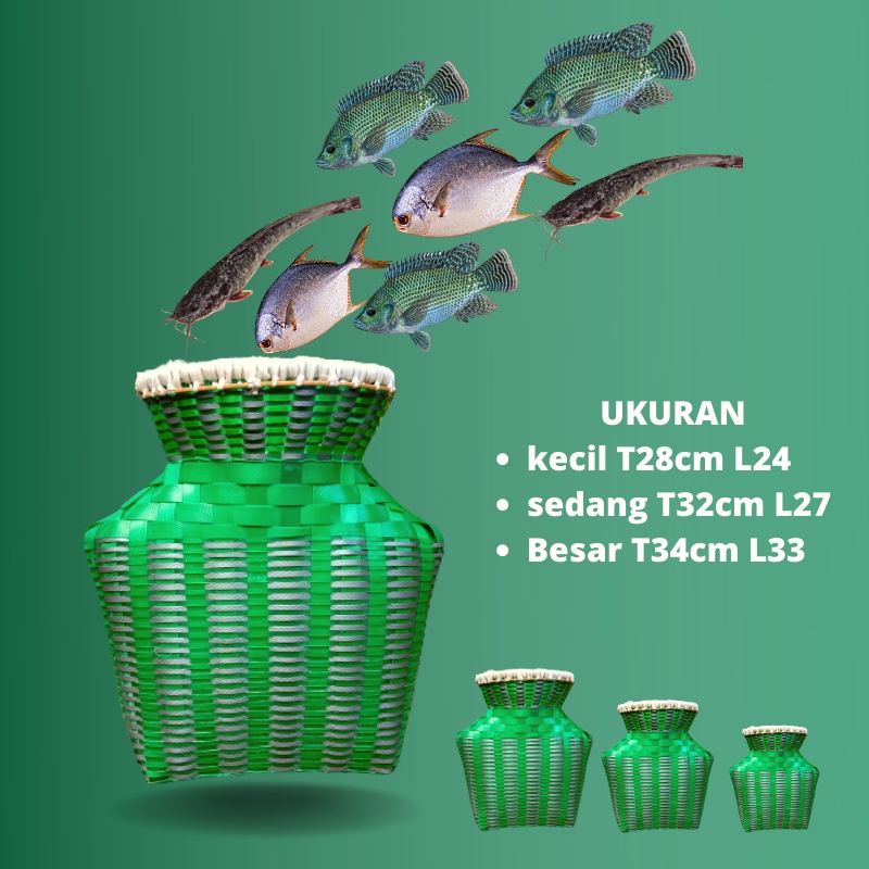 Jual Korang Ikan Anyaman Bahan Tali Strapping Pet Kepis ikan Anyaman ...
