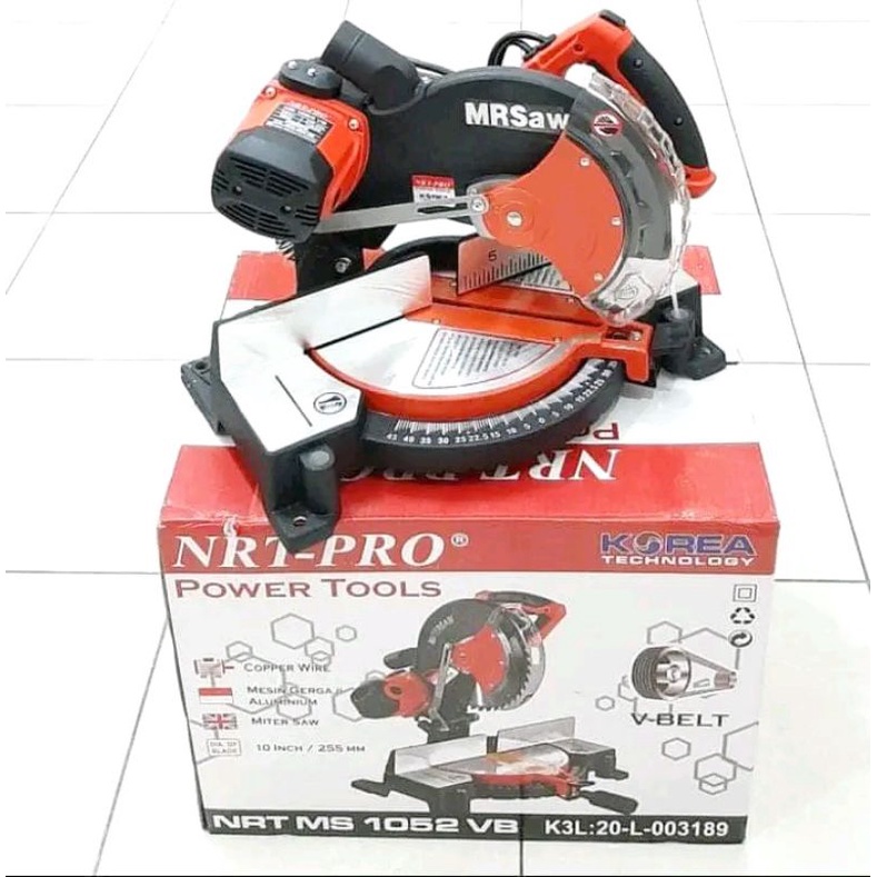 Jual Mesin Gergaji Alumunium Miter Saw NRT-PRO 10 INCH | Shopee Indonesia