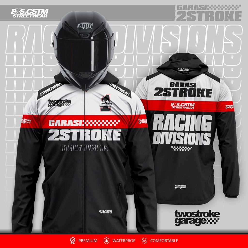 Jual [WATERPROOF] JAKET 2STROKE PARASUT PREMIUM TASLAN ORIGINAL BXS CUSTOM | Shopee Indonesia