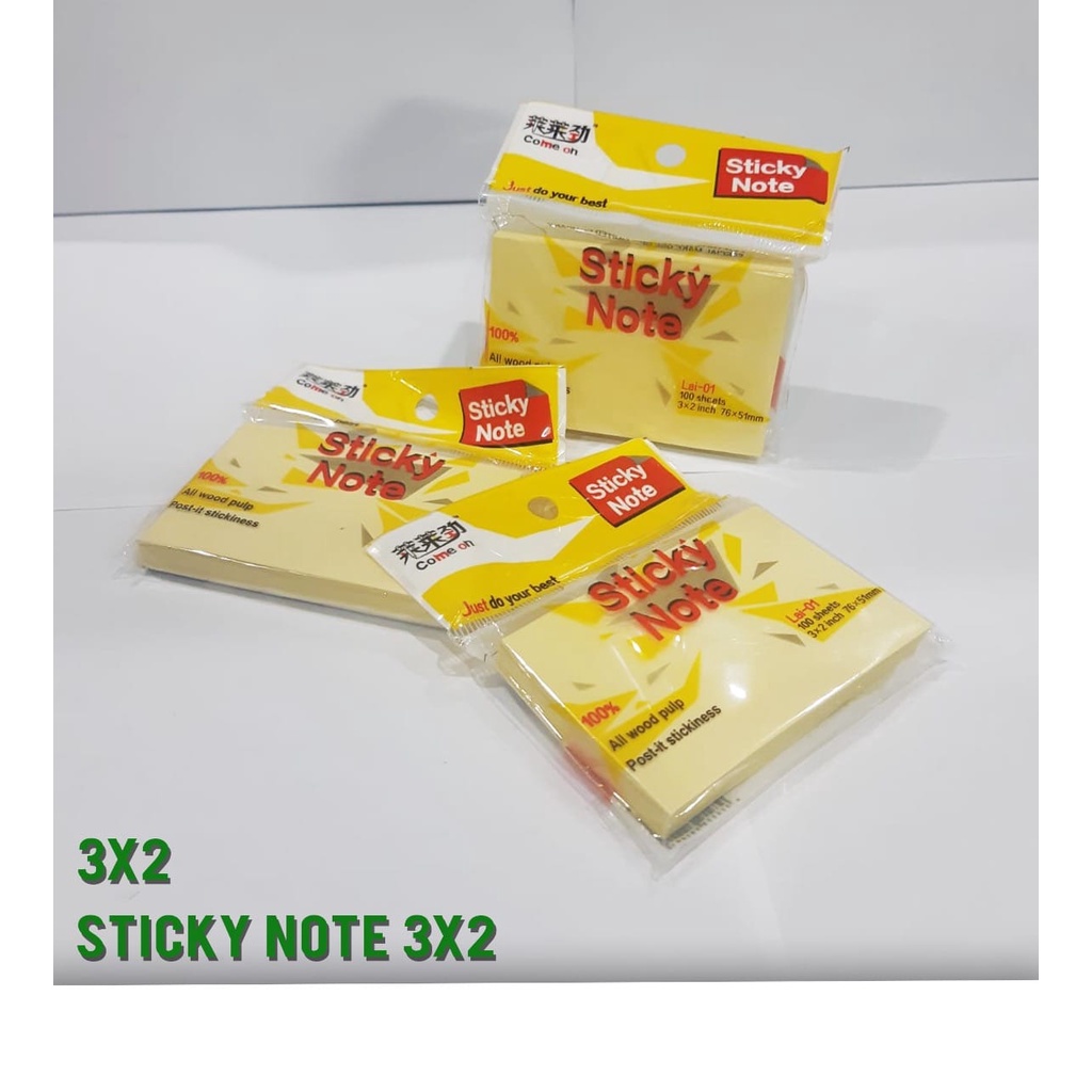 Jual Sticky Note 3x2 kecil / memanjang (Warna dikirim random) | Shopee ...