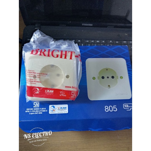 Jual stop kontak tembok Bright G 805 | Shopee Indonesia