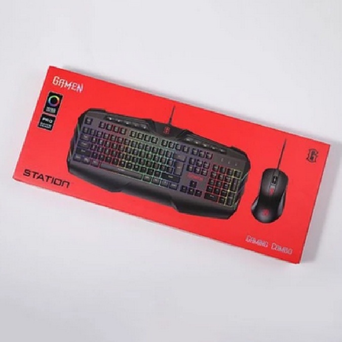 Jual GAMEN KEYBOARD MOUSE STATION II PROFESIONAL GAMING COMBO | Shopee ...