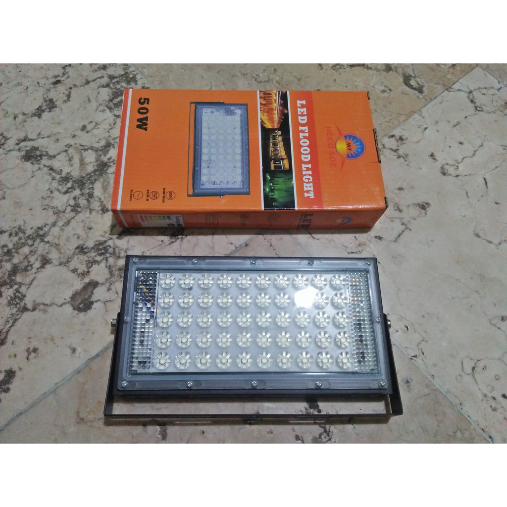 Jual Lampu Sorot Led Kotak/Tembak 50 watt Putih Tipis/Slim | Shopee ...