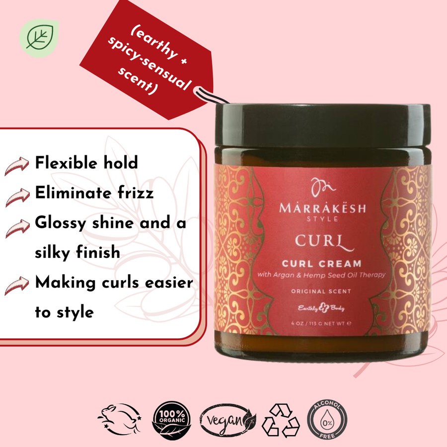 Jual Marrakesh Curl Cream Argan Oil minyak Rambut Keriting mudah diatur ...