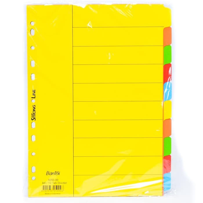 Jual Bantex Cardboard Divider A4 10 Pages 6050 | Pembatas Binder Bantex ...