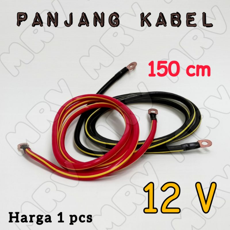 Jual Kabel Aki 150cm / Kabel Accu 12V panjang 150cm | Shopee Indonesia