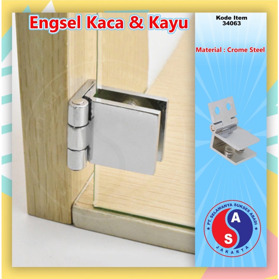 Jual Engsel Jepit KACA ke KAYU / Engsel Pintu Kaca Lemari Etalase ...