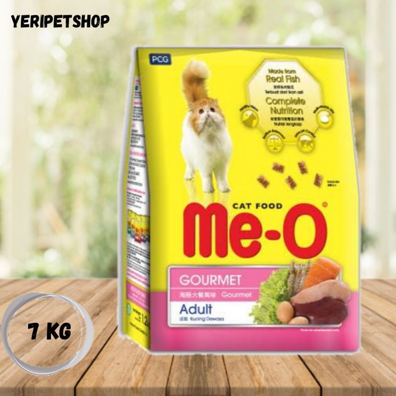 Jual Makanan Kucing Meo Rasa Gourmet Kemasan 7 kg full 1 karung - grab ...