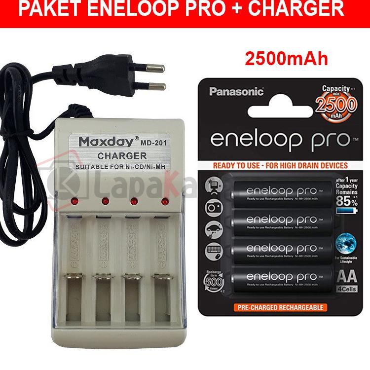 Jual Paket Eneloop PRO + Charger AA / AAA for enelop (KODE 7448 ...