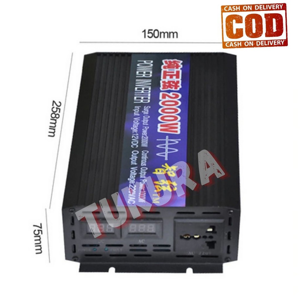 Jual Power Inverter Solar Panel PLTS PSW Pure Sine Wave 2000 Watt 12 ...