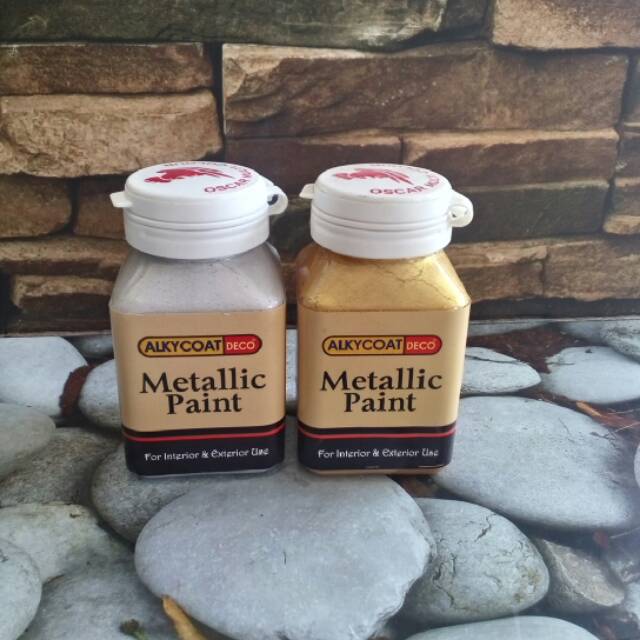 Jual Cat metallic 100 gram ( metallic paint 100 g ) alkycoat deco ...