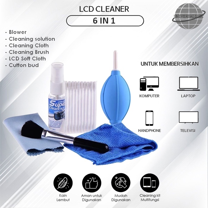 Jual Mediatech Super Cleaning Set 6 in 1 - LCD Cleaner | Shopee Indonesia