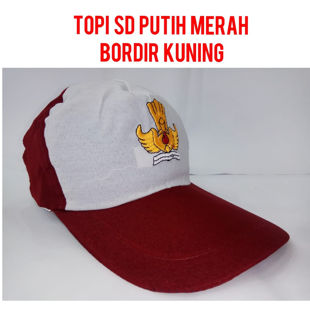 Jual Topi SD bordir merah putih / Topi Sd Putih Bordir Kuning | Shopee ...