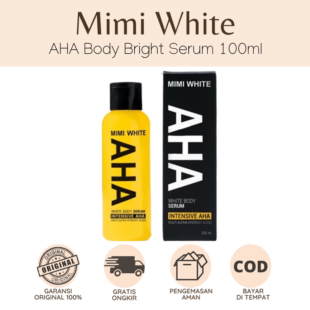 Jual MIMI WHITE AHA Body Serum Original 100ml BPOM | Shopee Indonesia