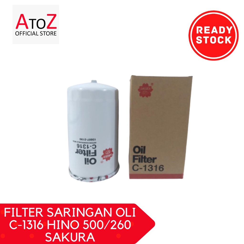 Jual FILTER SARINGAN OLI C-1316 HINO 500/260 SAKURA | Shopee Indonesia