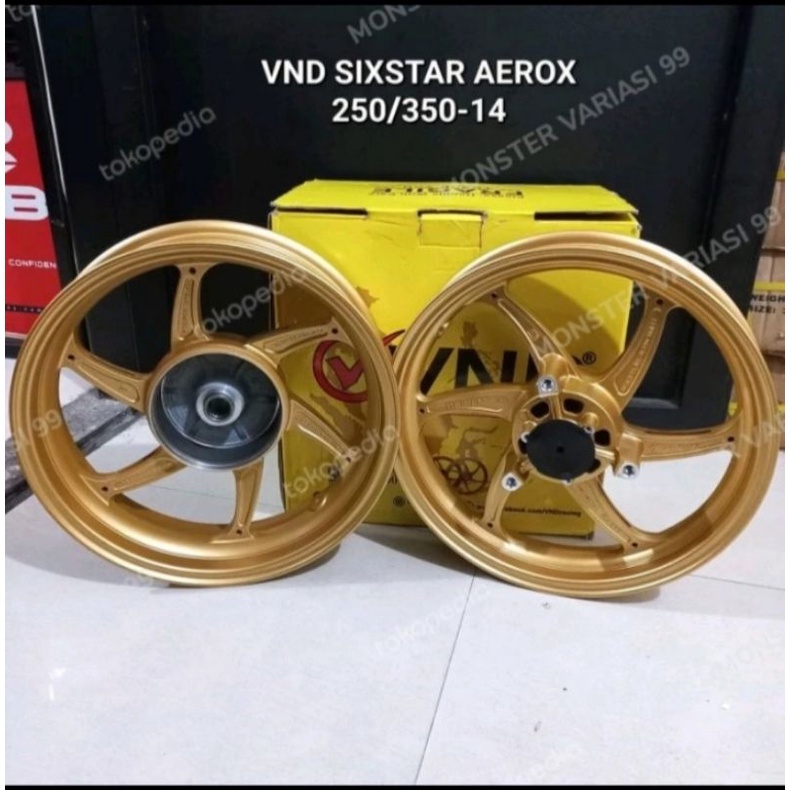 Jual VELG RACING SIX STAR VND AEROX 155/ALL NEW AEROX 155 14X250X350 ...